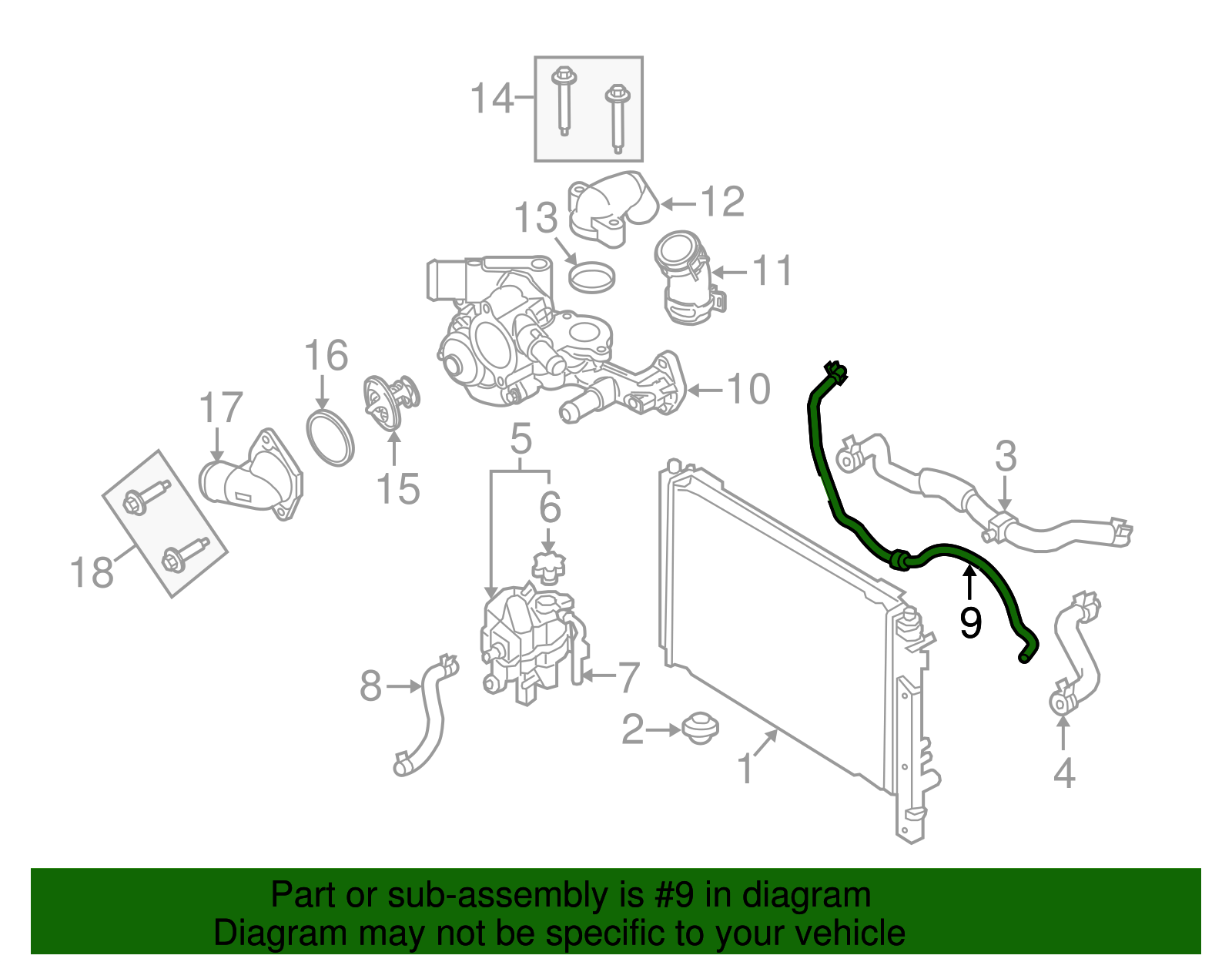 8L8Z-8C633-B - Overflow Hose 2009-2012 Ford | Big 3 Auto Parts