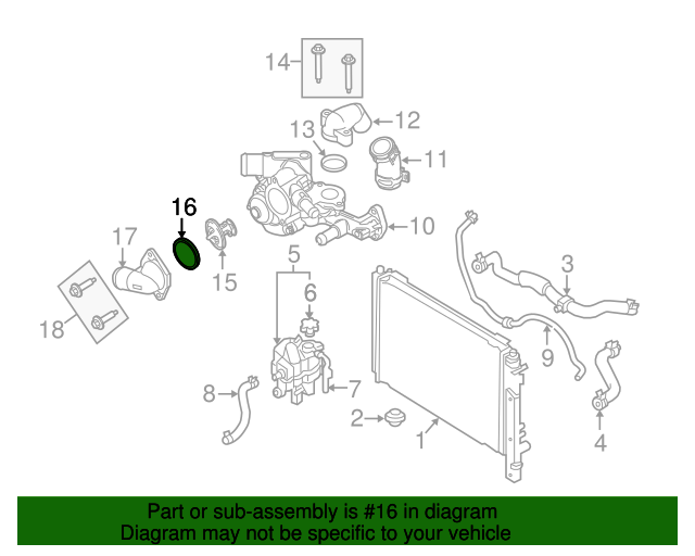 2009-2012 Ford Thermostat O-Ring 9L8Z-8590-A | Blue Springs Ford Parts