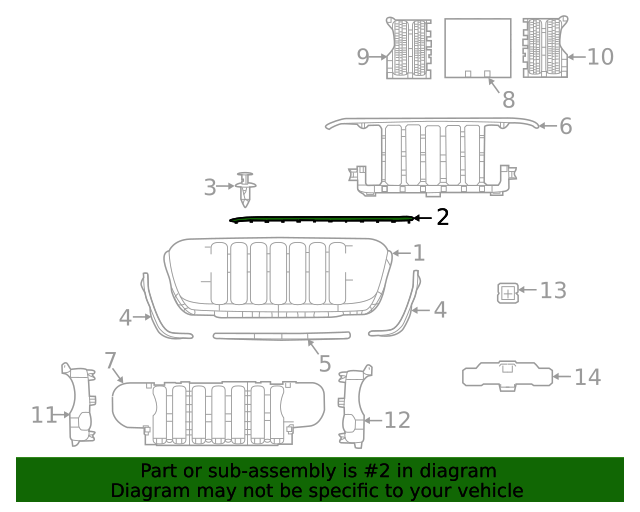 2018-2021 Jeep Seal 68295588ac | TascaParts.com