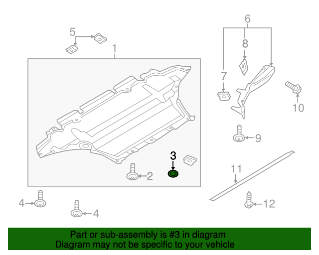 2008-2019 Audi Splash Shield Washer WHT-002-227 | OEM Parts Online