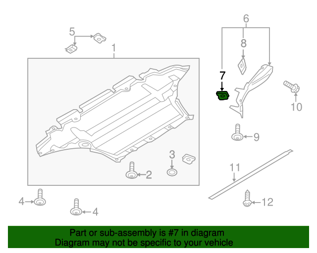 8K0-805-922-A - Under-Body Shield U-Nut 2008-2023 Audi | Audi OEM Parts