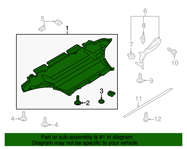 8R0-863-821-C - Splash Shield 2009-2012 Audi Q5 | Audi OEM Parts