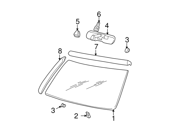 15954649 - Inside Rearview Mirror Bracket 1994-2009 GM | Chevrolet ...