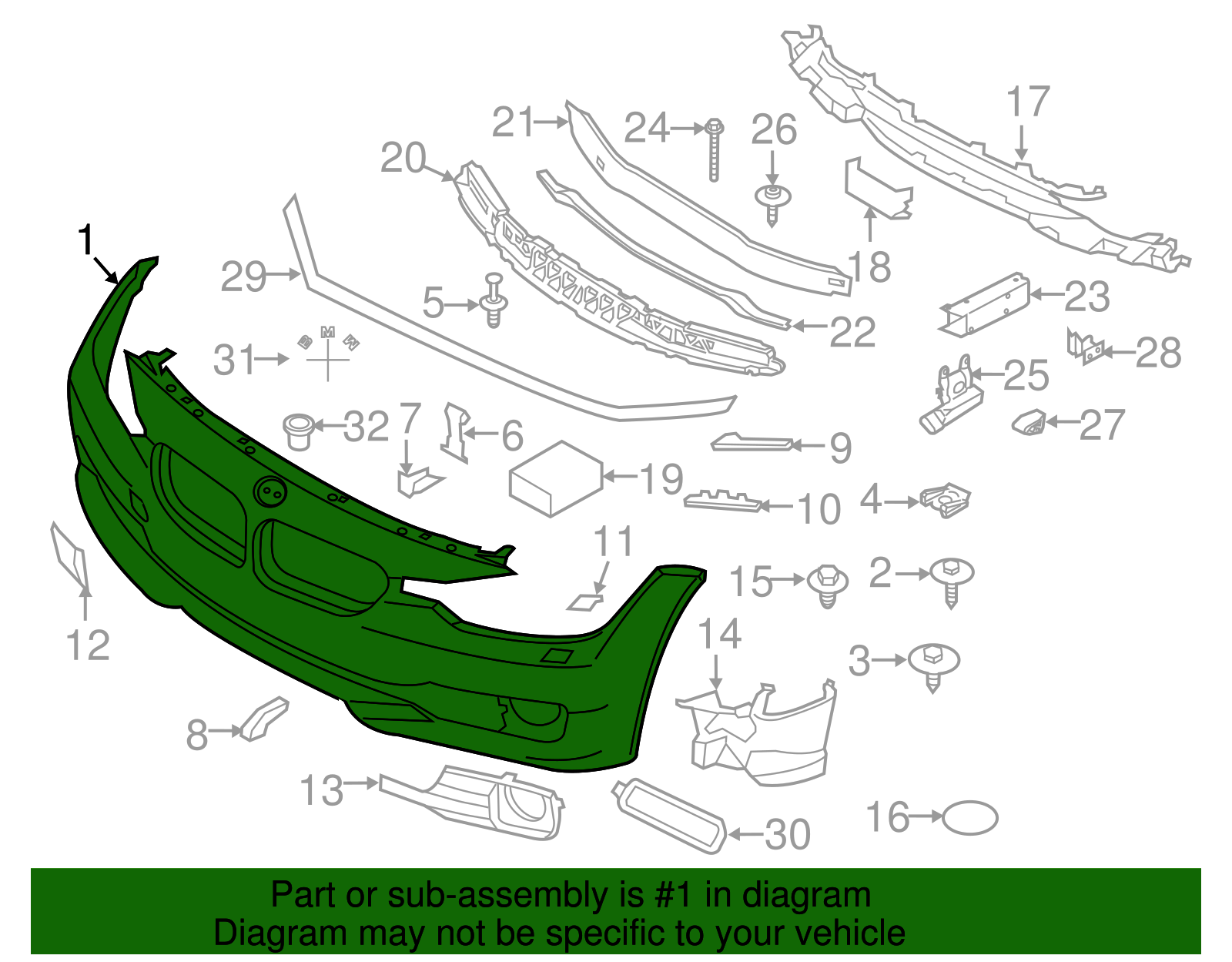 51117293011 - 2012-2015 BMW Bumper Cover (51-11-7-293-011) | BMW of ...