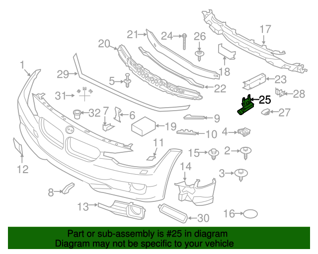 51117266194 - 2012-2021 BMW Bracket (51-11-7-266-194) | BMW of South ...