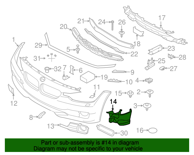 51117266197 - 2012-2015 BMW Support Panel (51-11-7-266-197) | BMW of ...