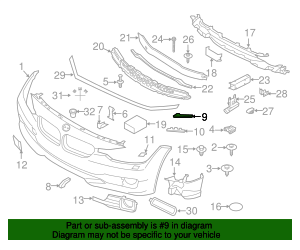 51117255361 - 2012-2019 BMW Bumper Cover Side Bracket (51-11-7-255-361 ...