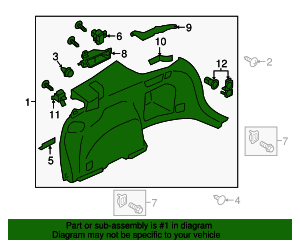 2015-2019 Subaru Outback Quarter Trim Panel 94027AL12AVH | Subaru Parts ...
