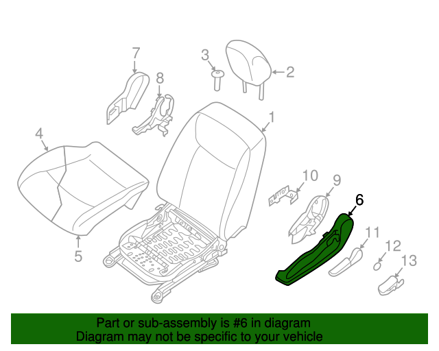 2013-2017 Nissan Leaf Outer Finish Panel 87380-3NF0A | TascaParts.com