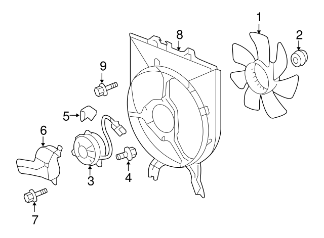 38615-RGL-A01 - Shroud - 2005-2010 Honda Odyssey | Honda Factory Parts