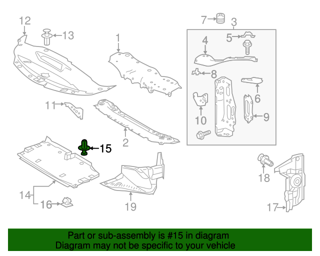 2002-2020 Lexus Clip 9046707201 | SSL Parts