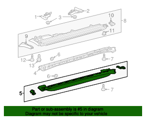 2011-2018 Porsche Cayenne Rocker Molding 958-559-887-00-9B9 | Sunset Porsche Parts