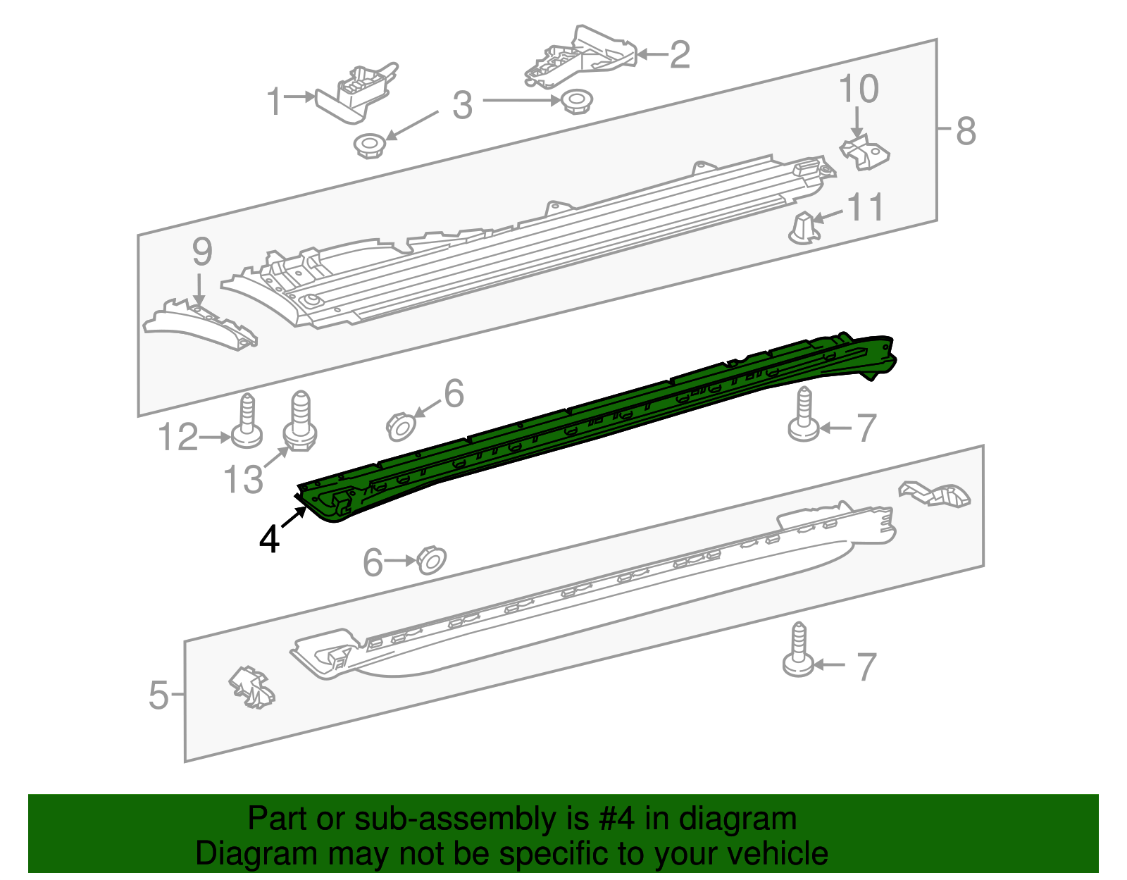 2011-2018 Porsche Cayenne Rocker Molding 958-559-554-00-9B9 | OEM Parts Online