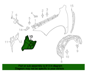 2015-2022 Ram Wheelhouse Shield - Driver's Side (LH) 68251641AB ...