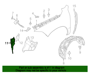2013-2020 Ram Fender Shield 68036598ad | TascaParts.com