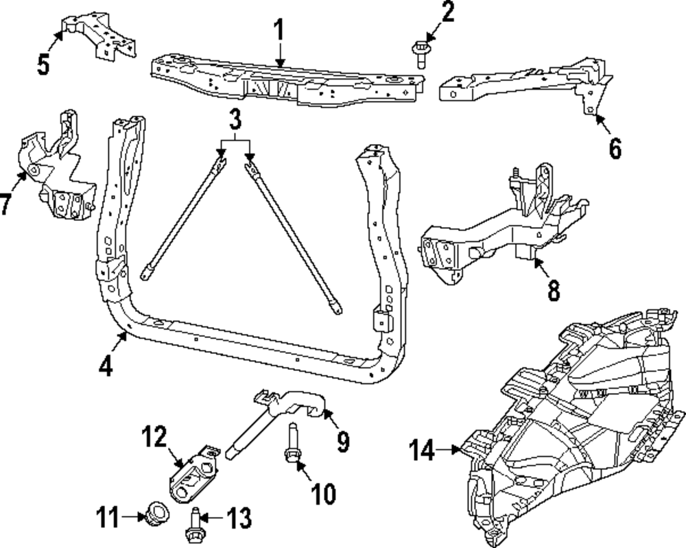 2014-2024 Mopar Brace 68223547AB | Mopar Parts Canada