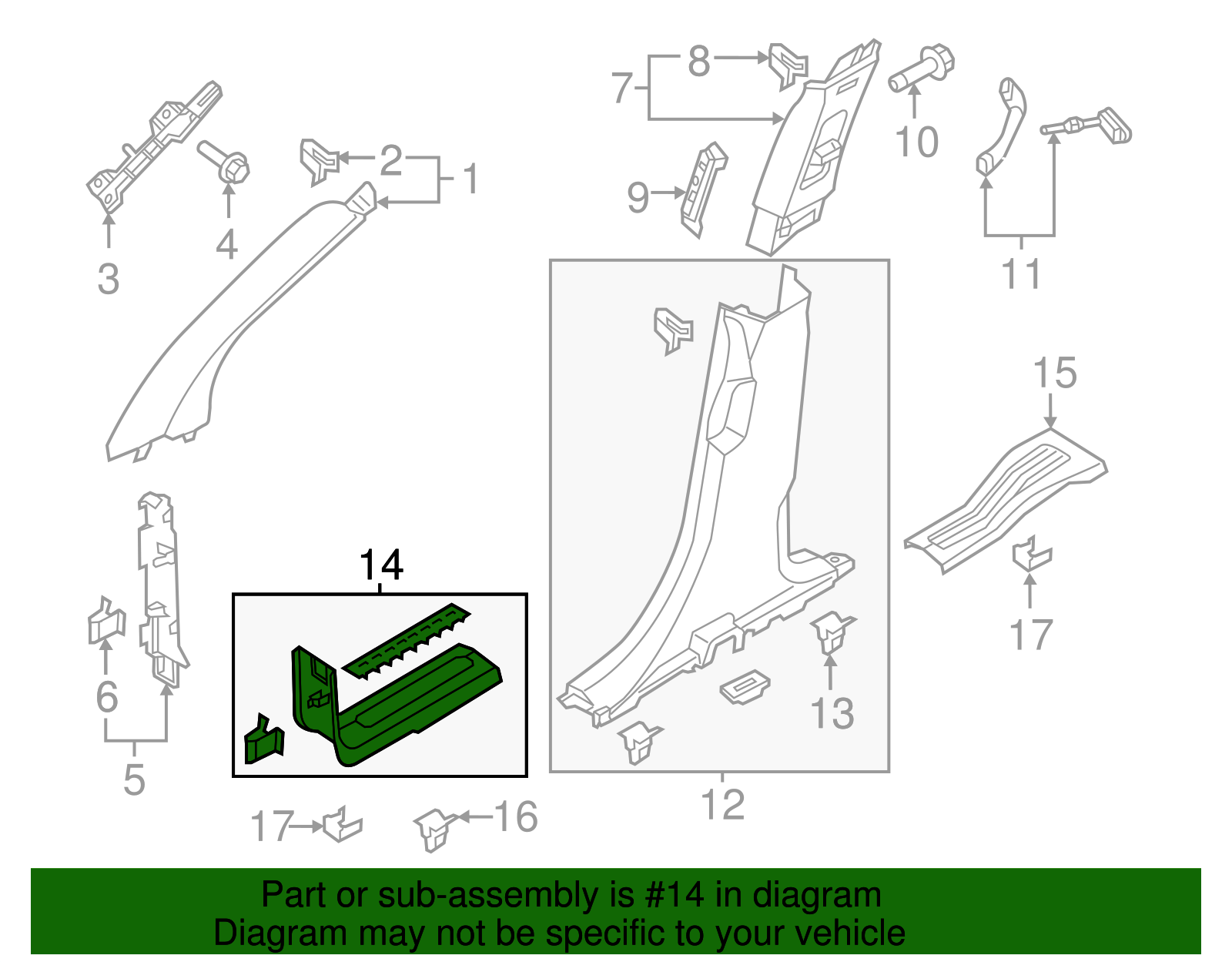 2016-2019 Ford Scuff Plate DB5Z-7813209-AF | OEM Parts Online