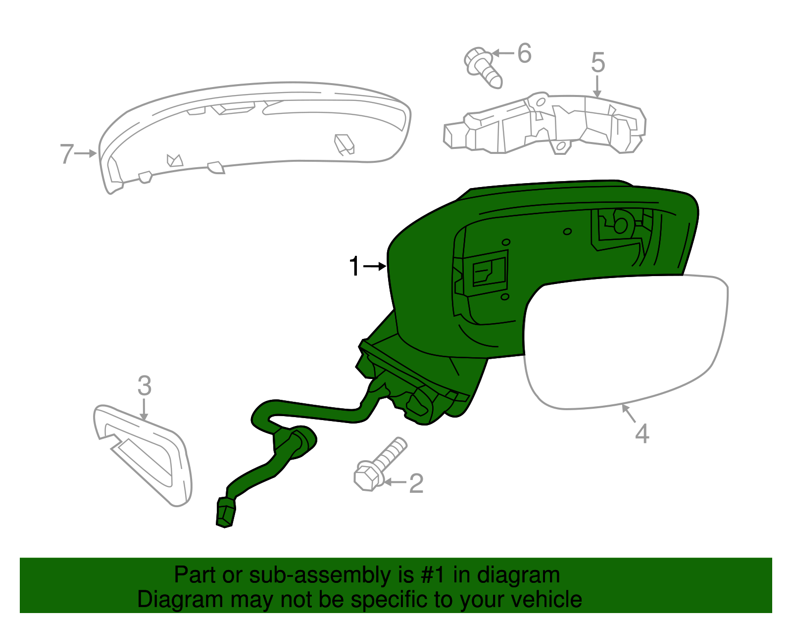 2016-2021 Mazda CX-3 Mirror Assembly DB2P-69-121B | OEM Parts Online