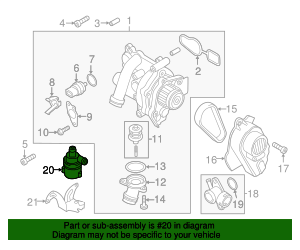 2009-2016 Audi Engine Auxiliary Water Pump 059-121-012-A | Genuine Audi ...