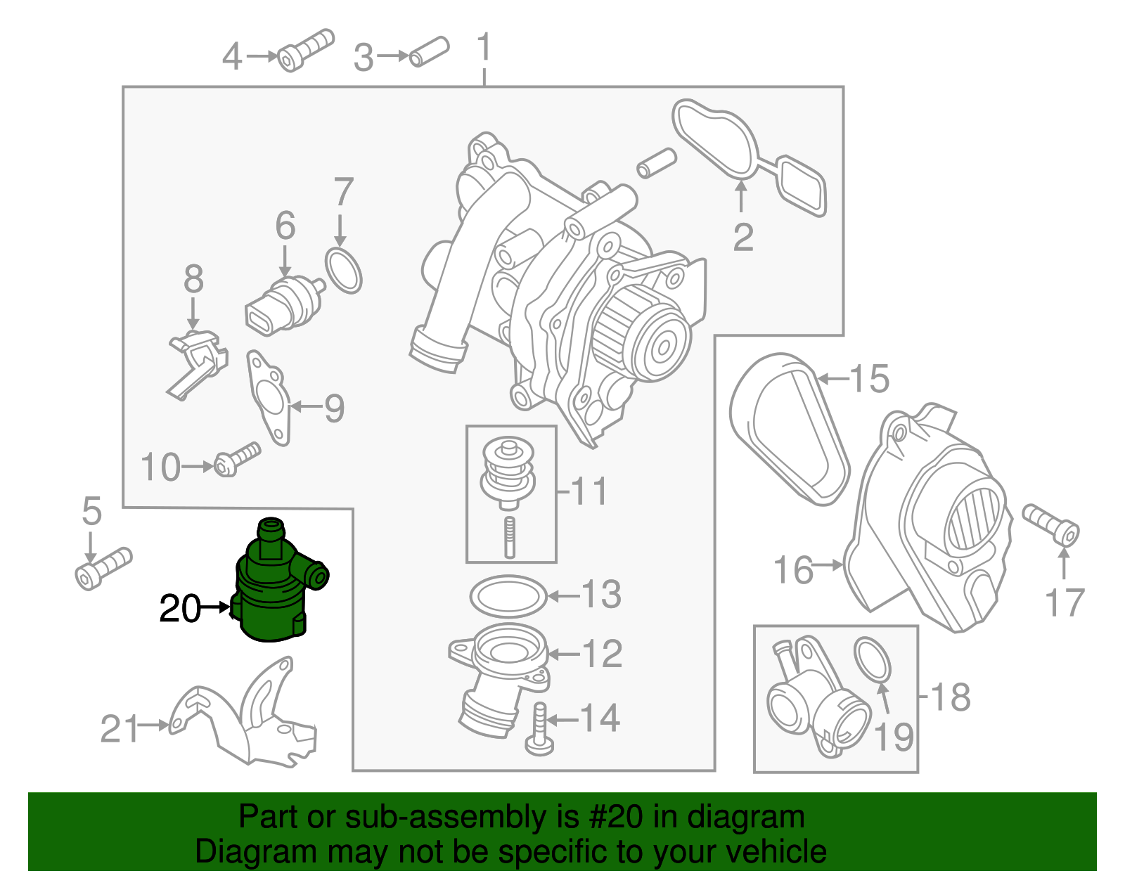 059-121-012-A - 2009-2016 Audi - Engine Auxiliary Water Pump | European ...