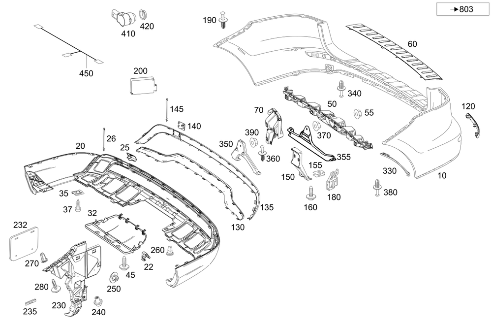 292-885-00-23 - Cover, Bumper Area 2012-2019 Mercedes-Benz | Mercedes-Benz USA Parts