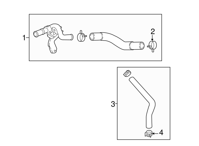 25460-03800 - Engine Coolant Hose 2017-2020 Hyundai Elantra ...