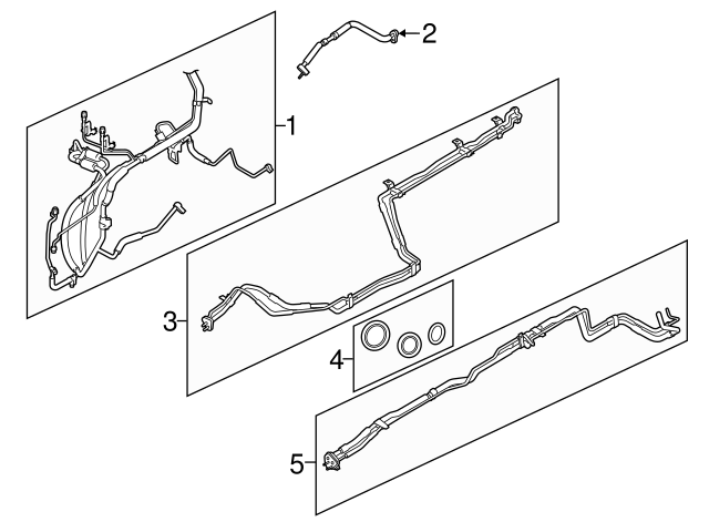 CK4Z-19A834-A - Front AC Line - 2015-2023 Ford | Lasco Auto Parts