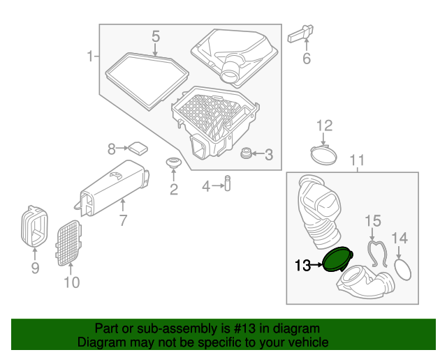 Genuine BMW 07-12-9-952-137 | Engine Air Intake Resonator Clamp | FREE ...