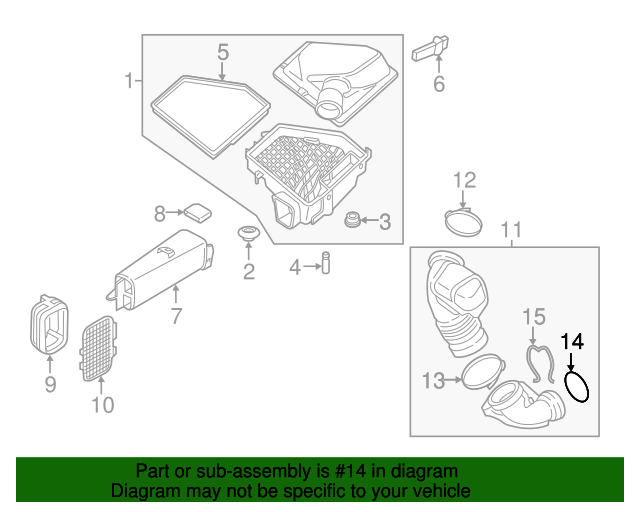 13717601067 - 2017-2024 BMW Resonator Assembly O-Ring (13-71-7-601-067 ...