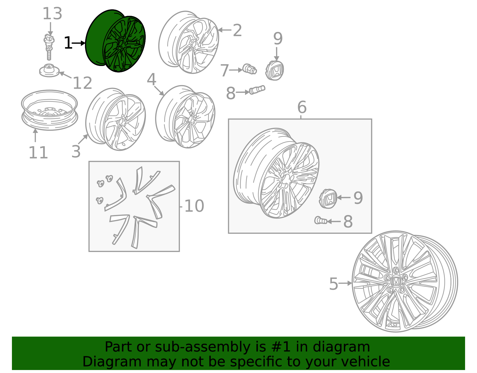 42700-TVA-A73 - Wheel, Alloy 2018-2020 Honda Accord | Honda Parts Online