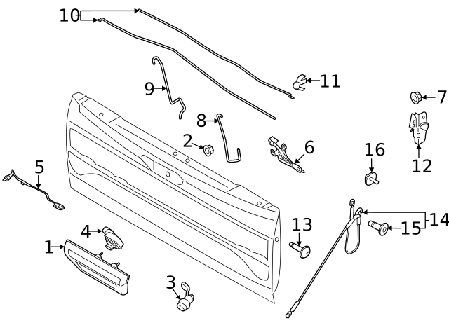Genuine OEM Ford - Support Cable Screw W714928-S439 | OEM Ford Parts ...