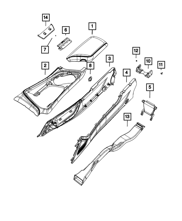 MOPAR FLOOR CONSOLE DUCT - 55371033AA - 55371033AA | Mopar Online Parts