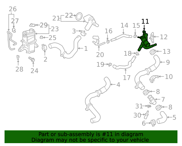 16305-F0010 - Engine Coolant Outlet Flange - 2018-2021 Toyota | OEM ...