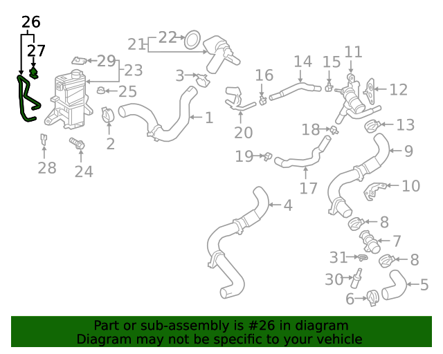 16283-F0060 - Overflow Hose - 2019-2021 Toyota | OEM Genuine Toyota Parts