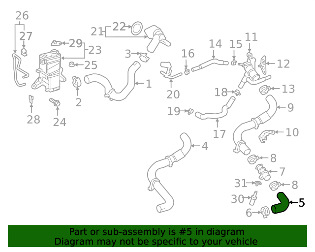 2019-2023 Toyota Lower Hose 16573-F0090 | Toyota Parts Center