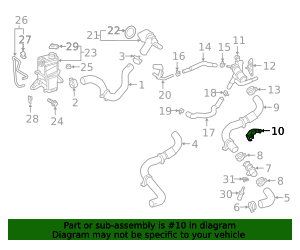 2018-2023 Toyota Radiator Hose Bracket 16582-F0010 | Toyota Parts Center