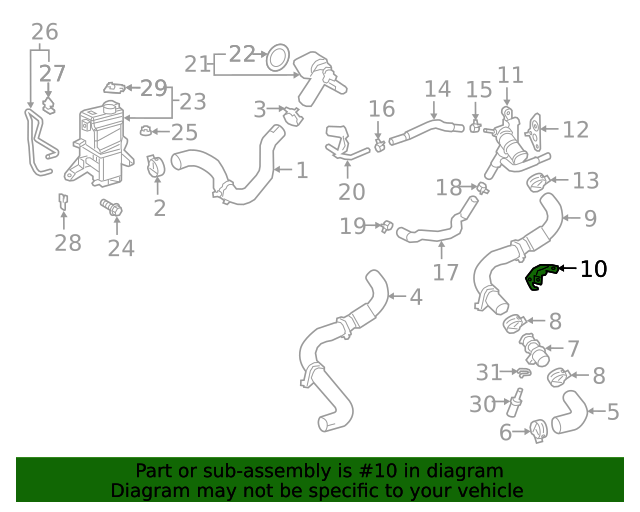 2018-2024 Toyota Radiator Hose Bracket 16582-F0010 | Toyota Parts Center