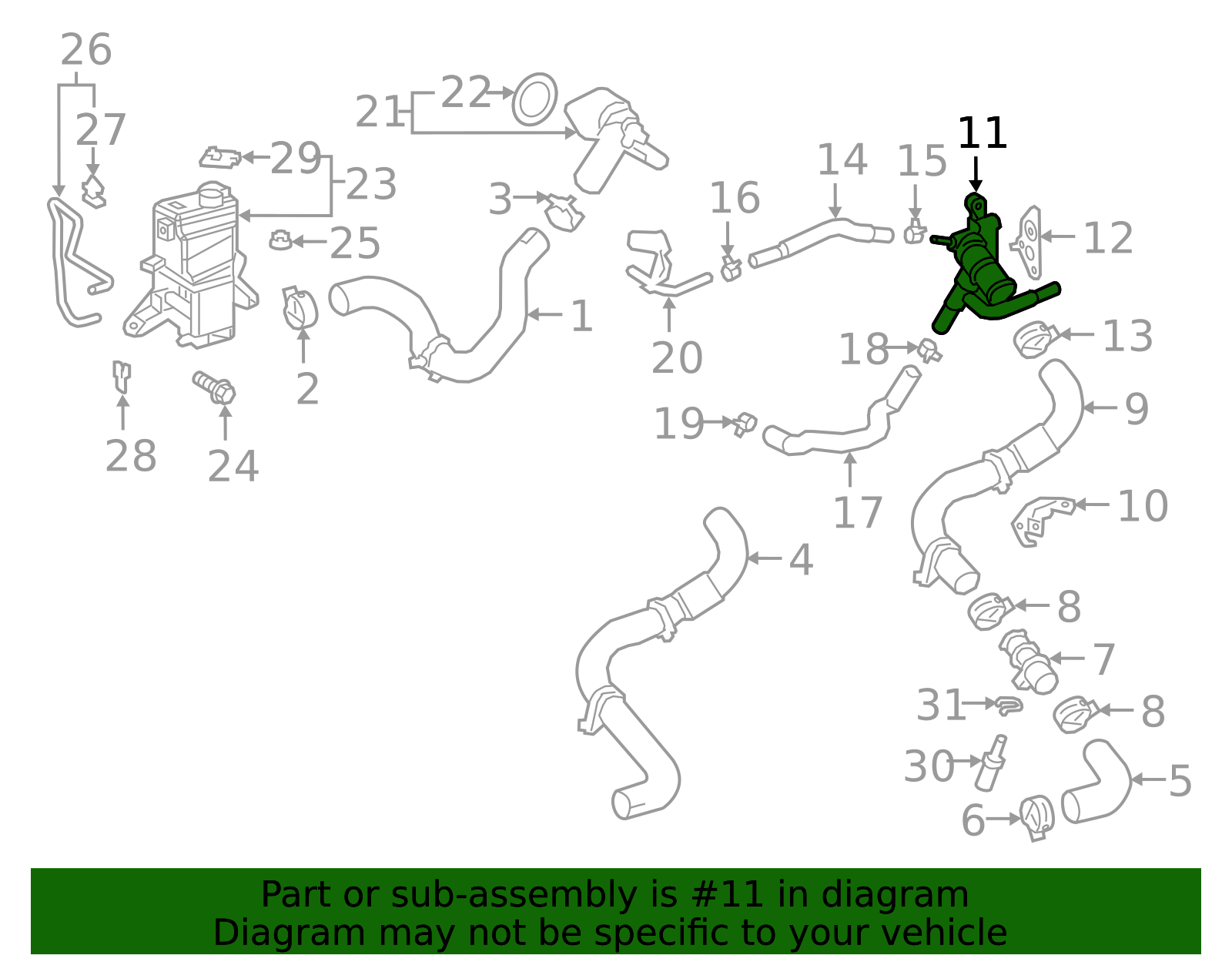 2018-2024 Toyota Engine Coolant Outlet Flange 16305-F0010 | Toyota ...