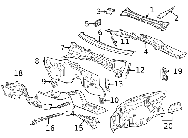 2021-2022 Cadillac Driver Side Air Inlet Grille Panel Extension ...