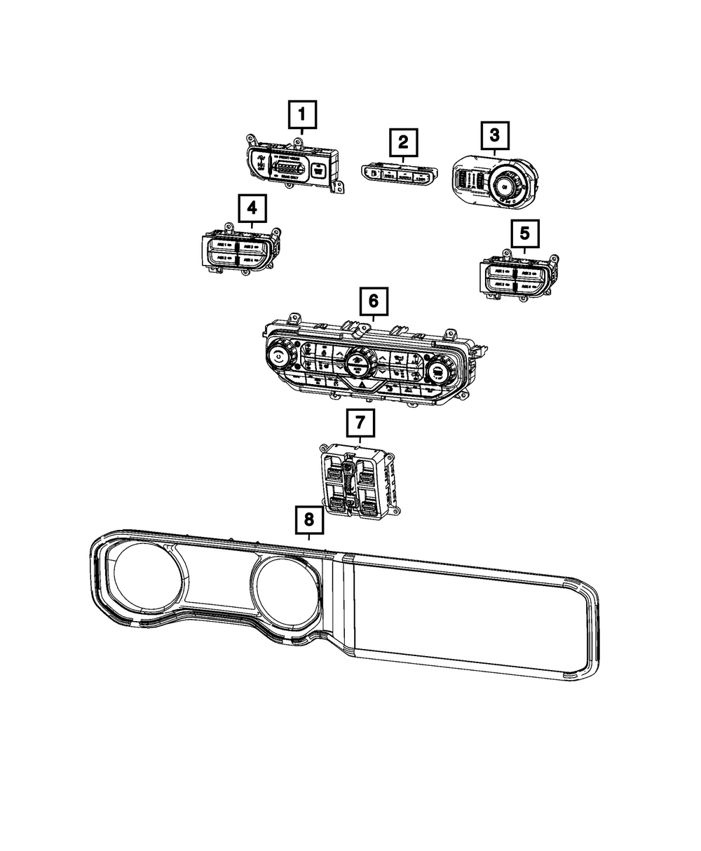 2021-2025 Jeep Wrangler Center Stack 6SX97DX9AF | My Mopar Parts