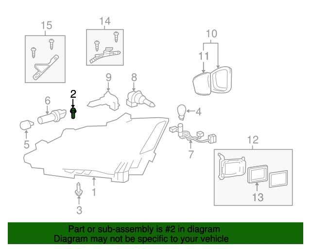 90109-06374 - Headlamp Assembly Bolt - 2006-2023 Lexus | MyLexusParts