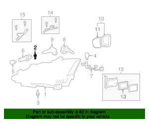 90109-06374 - Headlamp Assembly Bolt - 2006-2023 Lexus | MyLexusParts