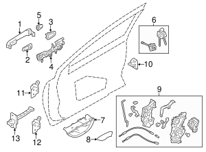 2017-2019 Subaru Impreza Lock Assembly 61032FL03B | QuirkParts