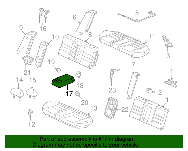 82180-TA0-A71ZC - Armrest 2008-2009 Honda Accord | Honda Parts Online