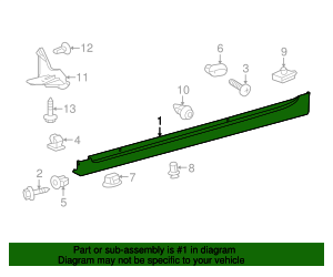 2010-2015 Toyota Rocker Molding 75851-47902 | Toyota Parts Center