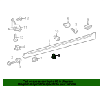 76923-47010 - Rocker Panel Molding Clip - 2010-2017 Toyota | OEM ...