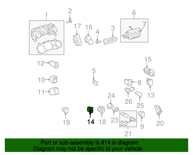 84988-0C021 - Tract Control Switch - 2008-2022 Toyota | OEM Genuine ...