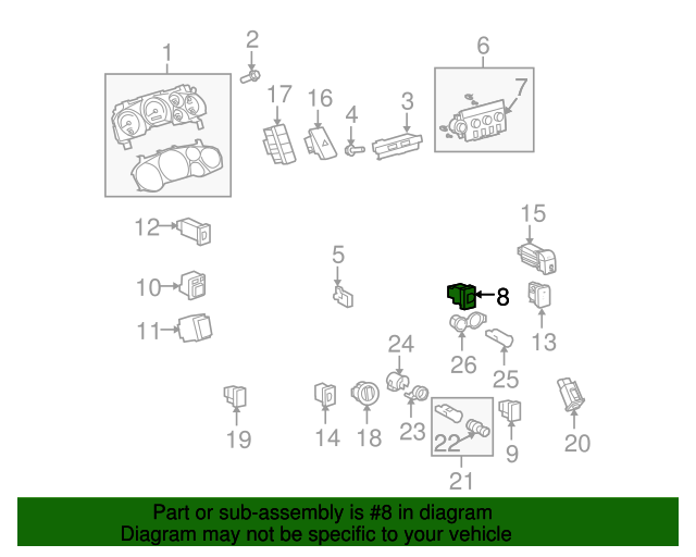84751-0C050 - Seat Heat Switch - 2008-2022 Toyota | OEM Genuine Toyota ...