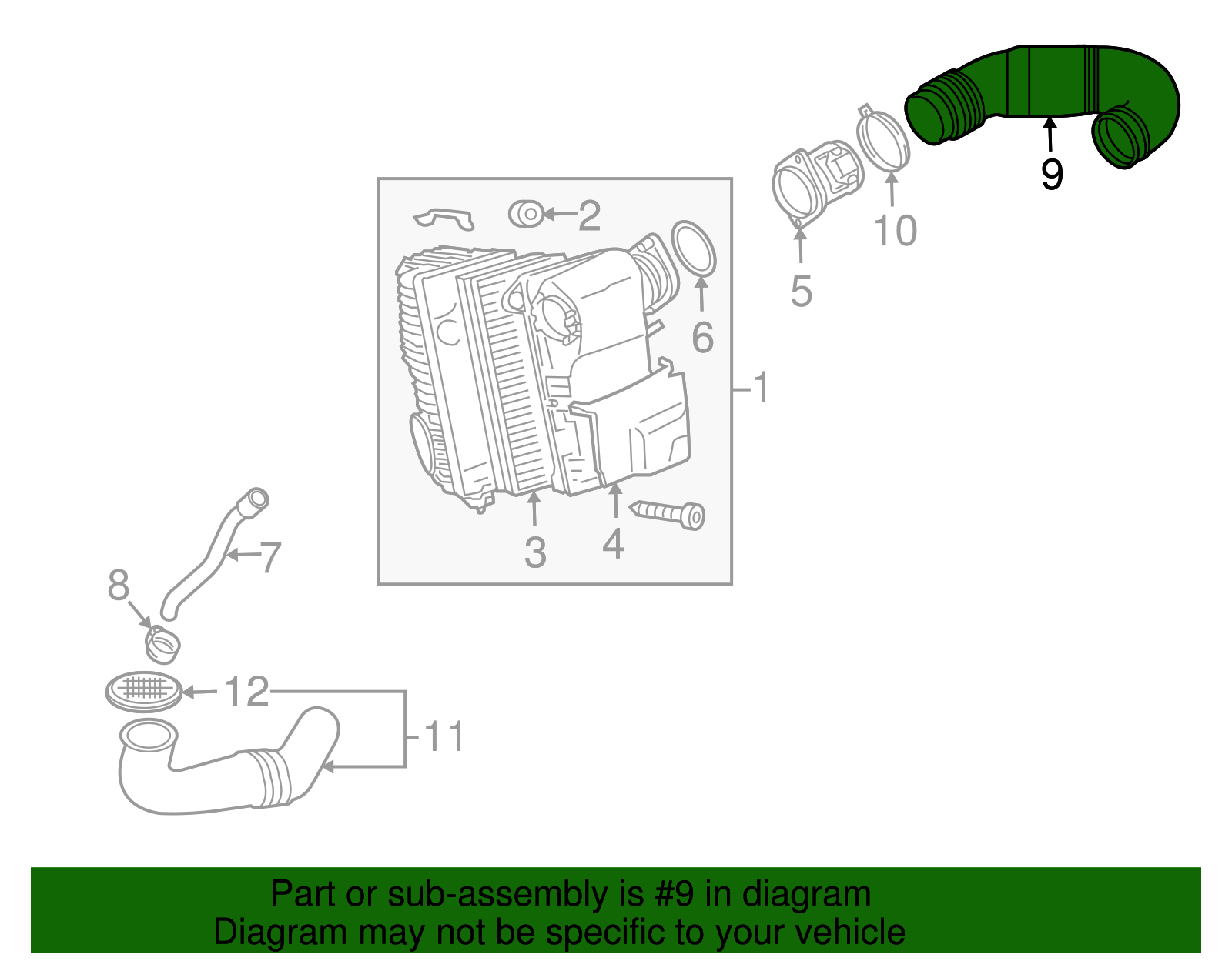 7L0-129-684-B - Connector Pipe 2007-2010 Audi Q7 | Audi OEM Parts