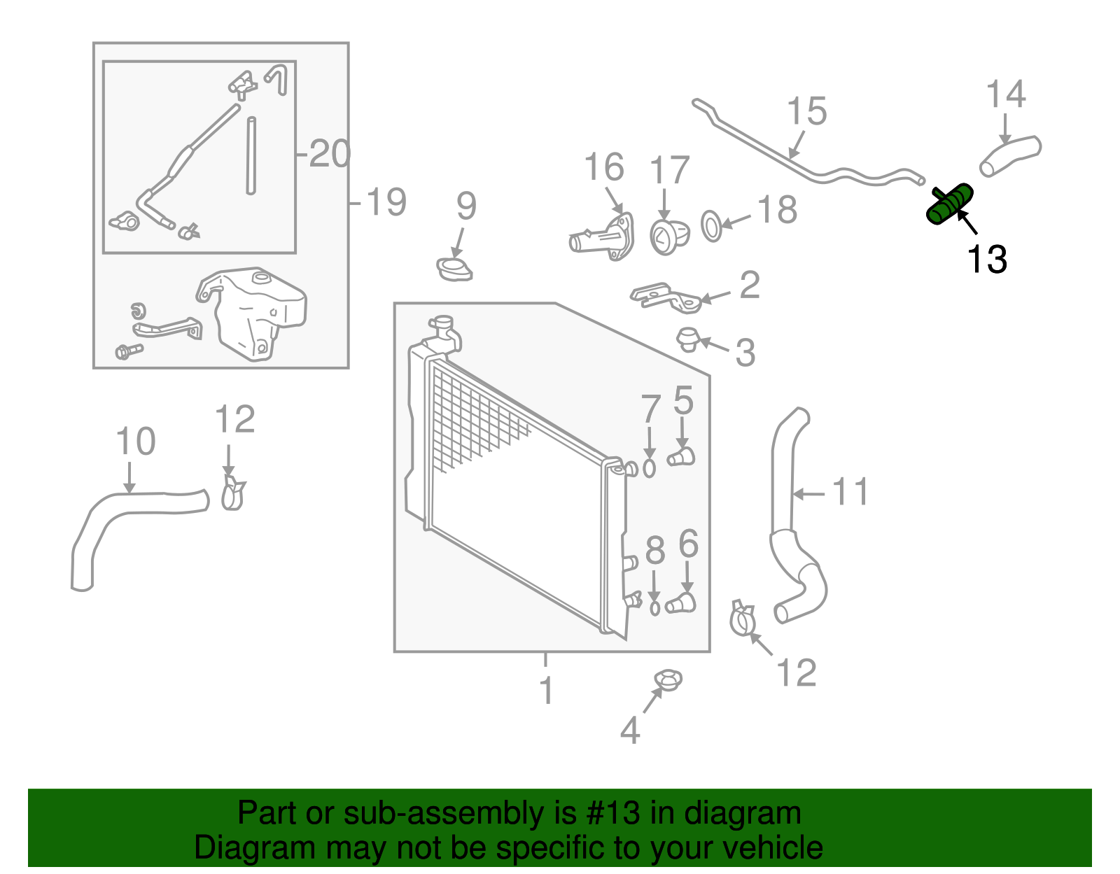 16577-0H010 - Pipe, Radiator - 2009-2013 Toyota | OEM Genuine Toyota Parts